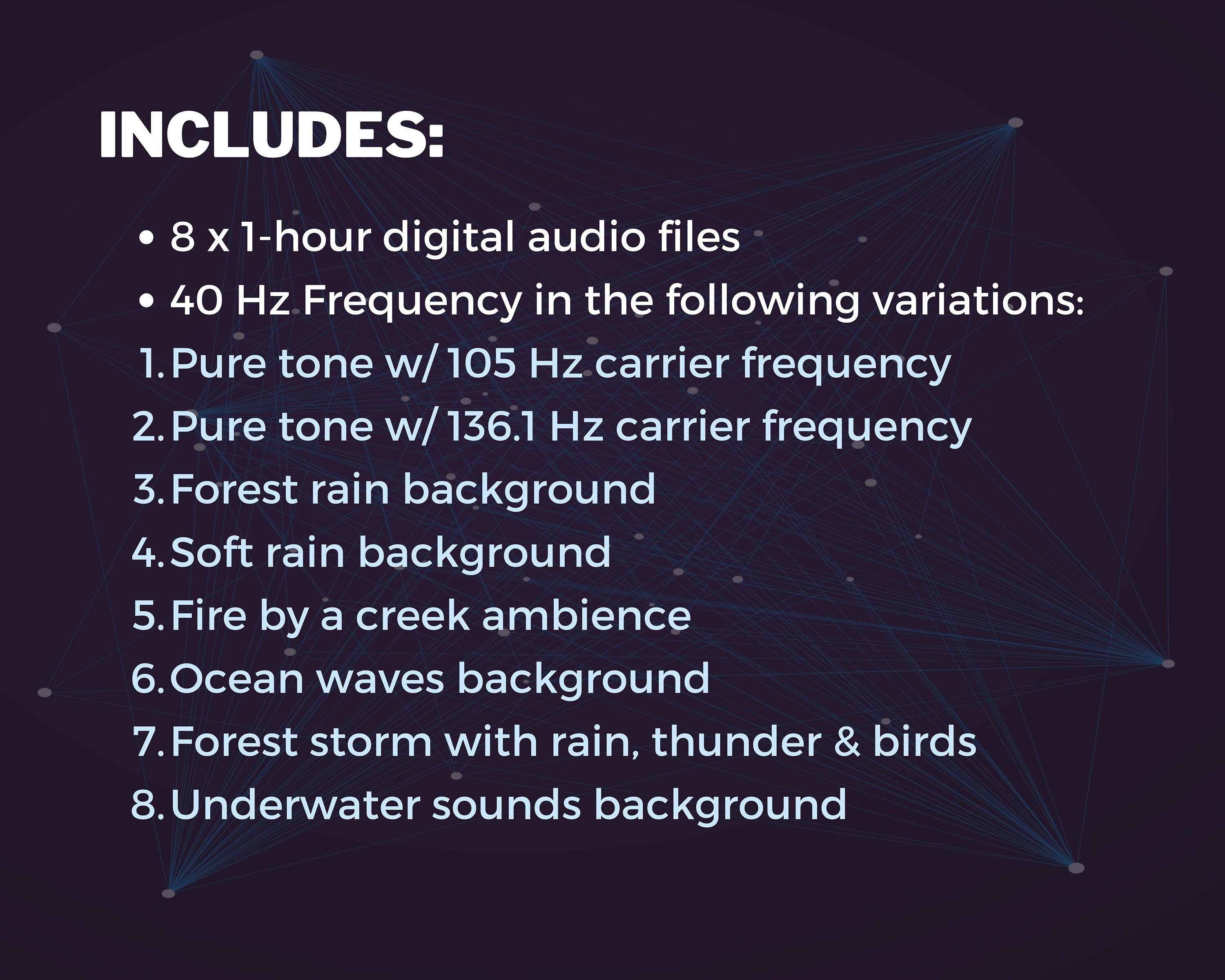 40 Hz Gamma Waves Frequency - Binaural Beats 8-pack Audio - Pure Sound ...