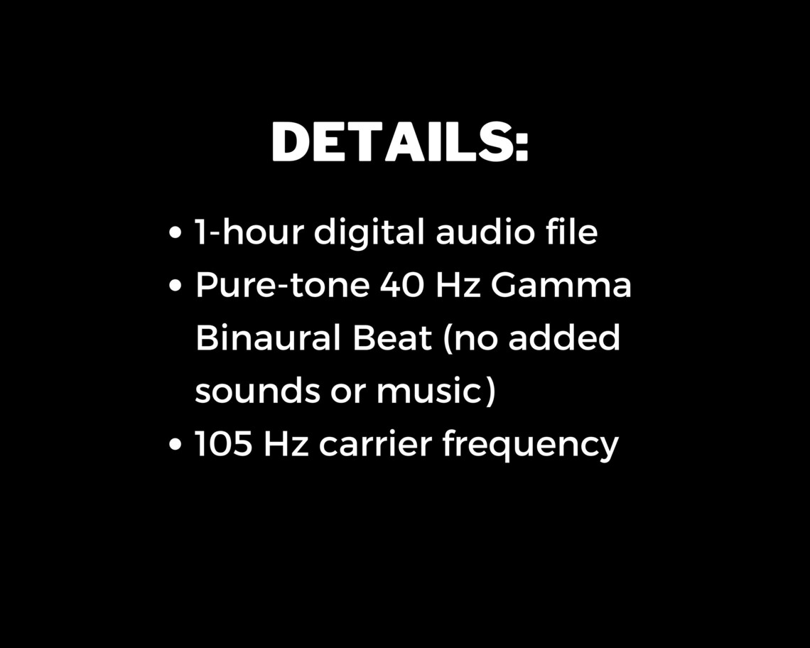 40 Hz Frequency Gamma Waves - Pure Tone Binaural Beat for Improved ...