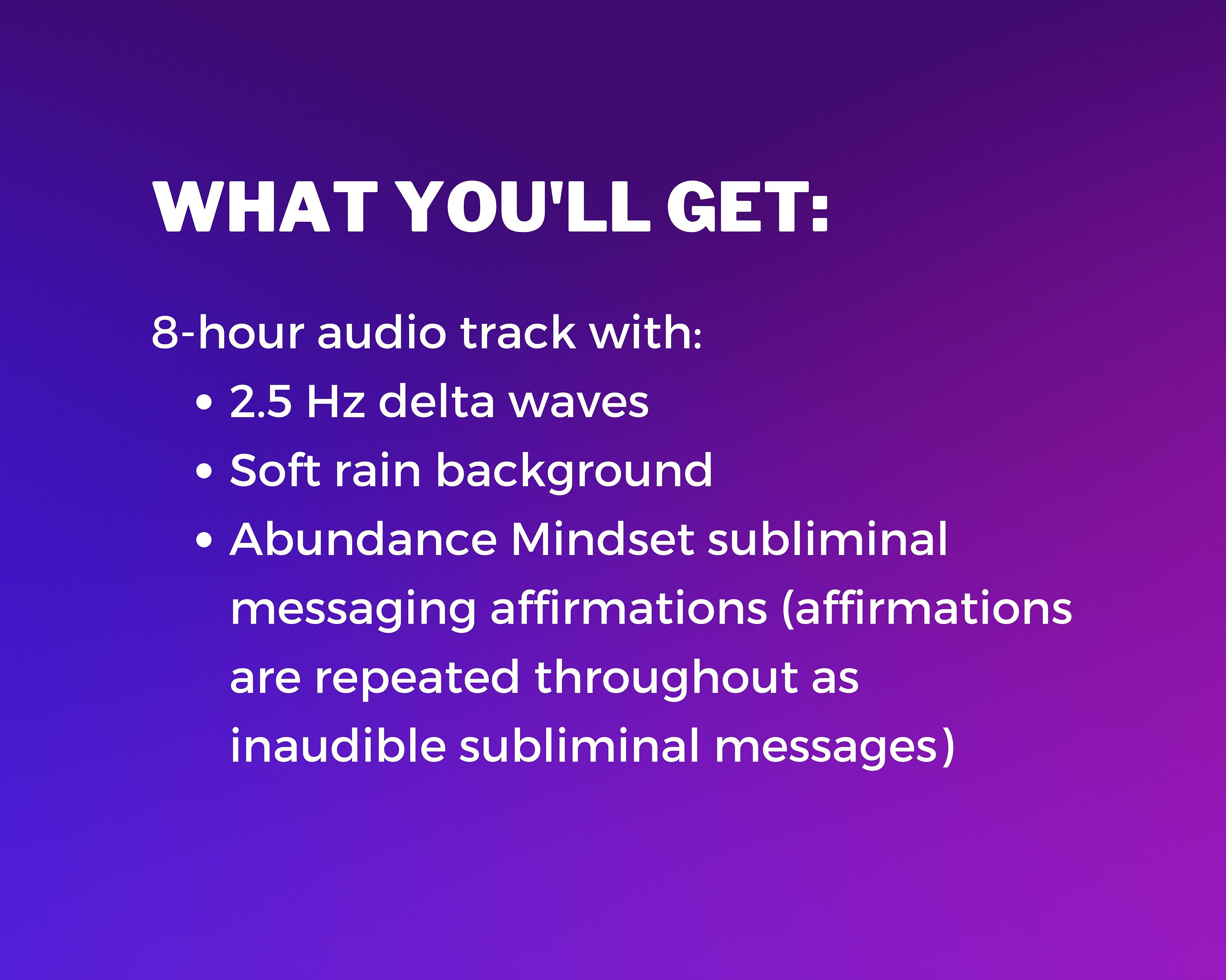 Abundance Mindset Subliminal Affirmations With 2.5 Hz Delta Waves ...