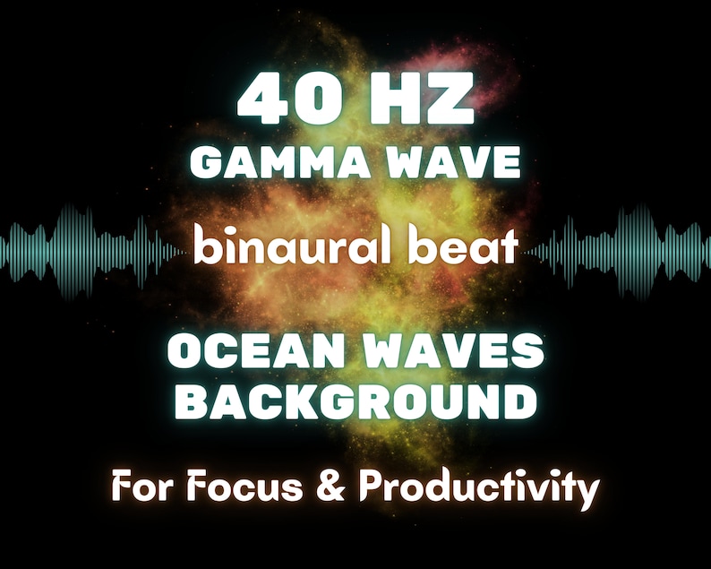 40 Hz Gamma Waves Frequency - Binaural Beat & Ocean Waves on the Beach ...
