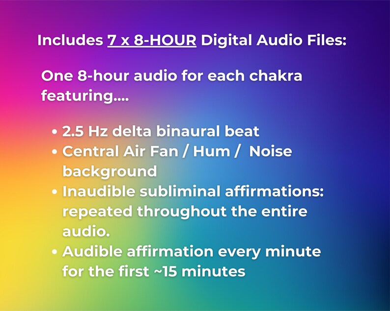 7 Chakras Subliminal Affirmations 8-hour Sleep Audio 2.5 Hz Frequency ...