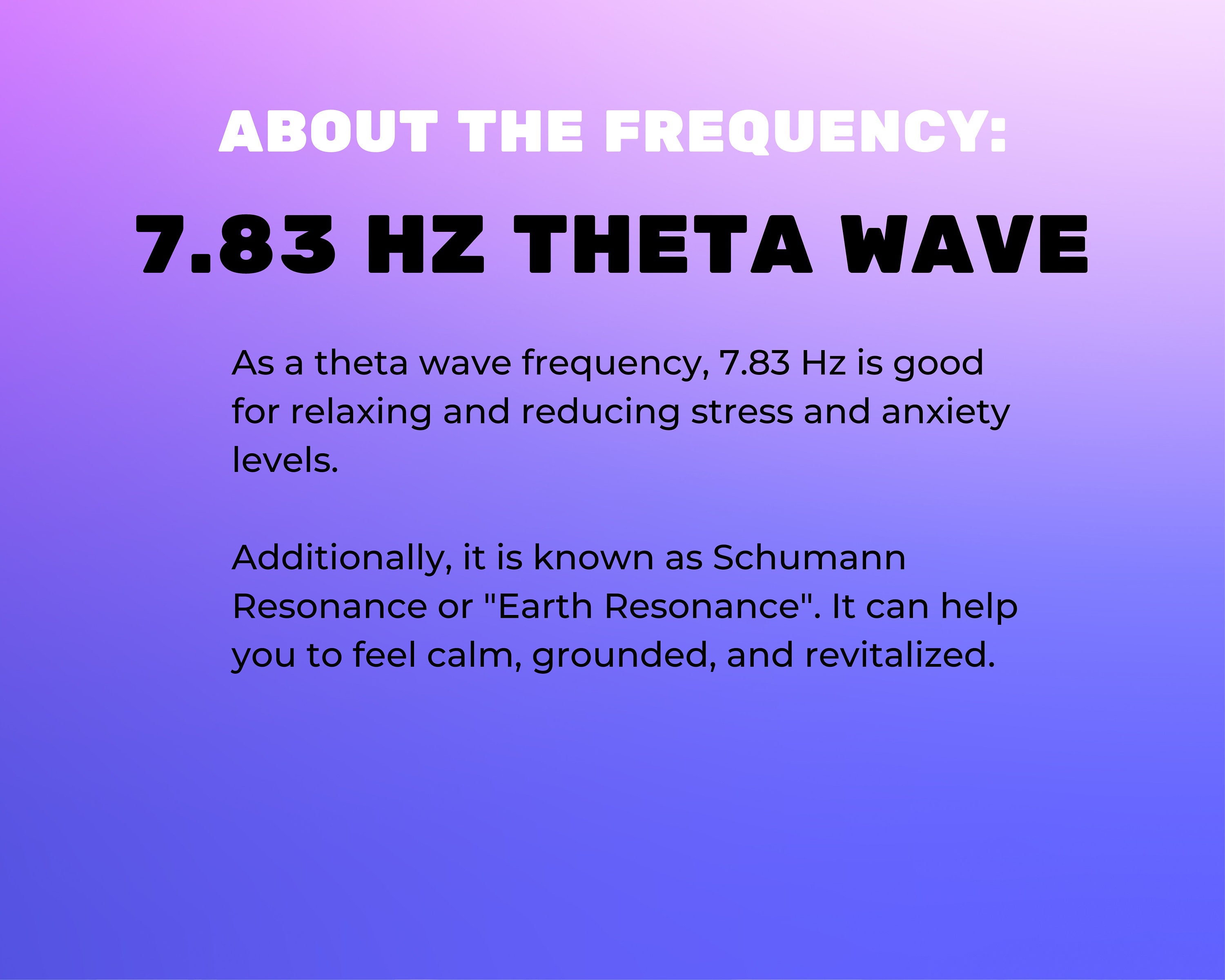 Schumann Resonance 7 83 Hz Theta Waves Frequency Binaural Beat
