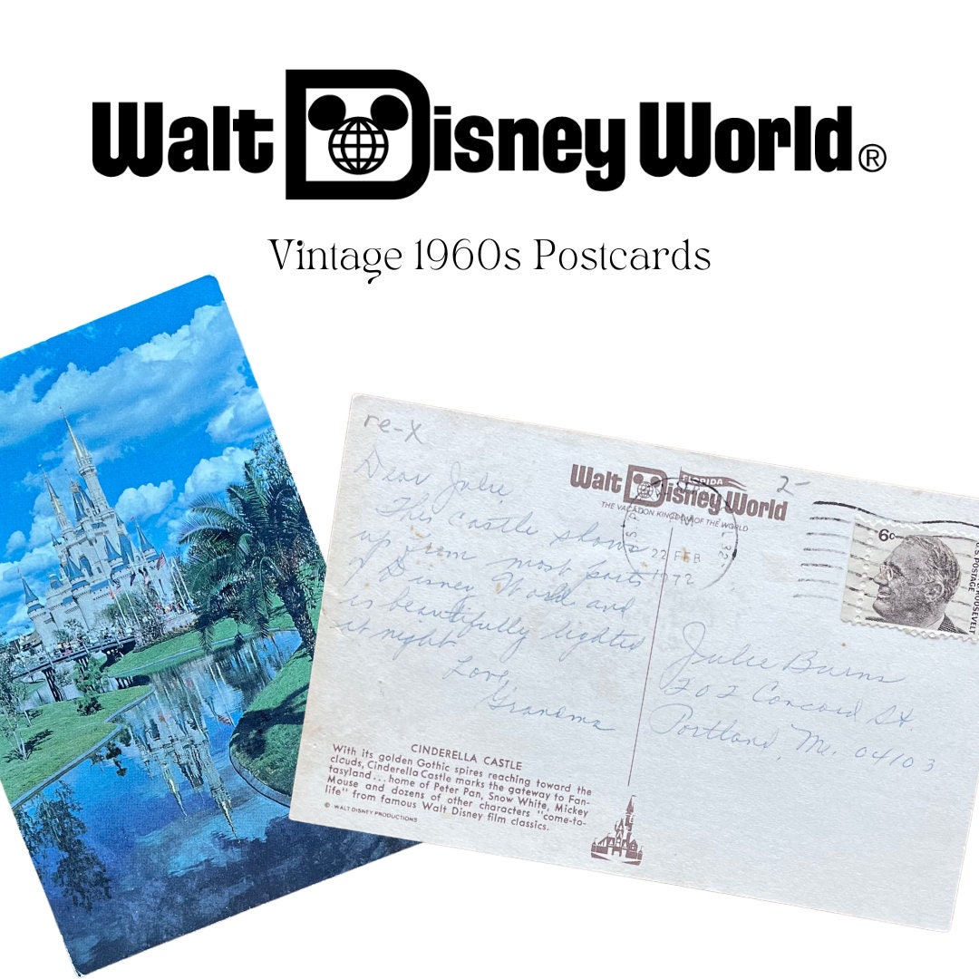 Authentic Vintage 1960s Disney World Postcards - NOT Reproductions- Set ...