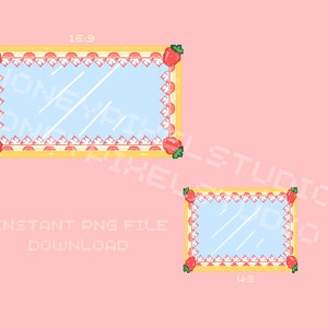 Cute Strawberry Shortcake, Pixel Art, Twitch, Discord, Streaming Webcam ...