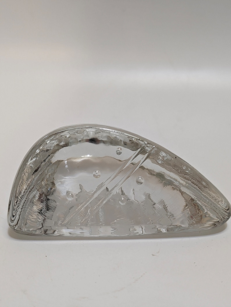 Iittala Glass Paperweight Valto Kokko Cabin Trees Made in Finland - Etsy