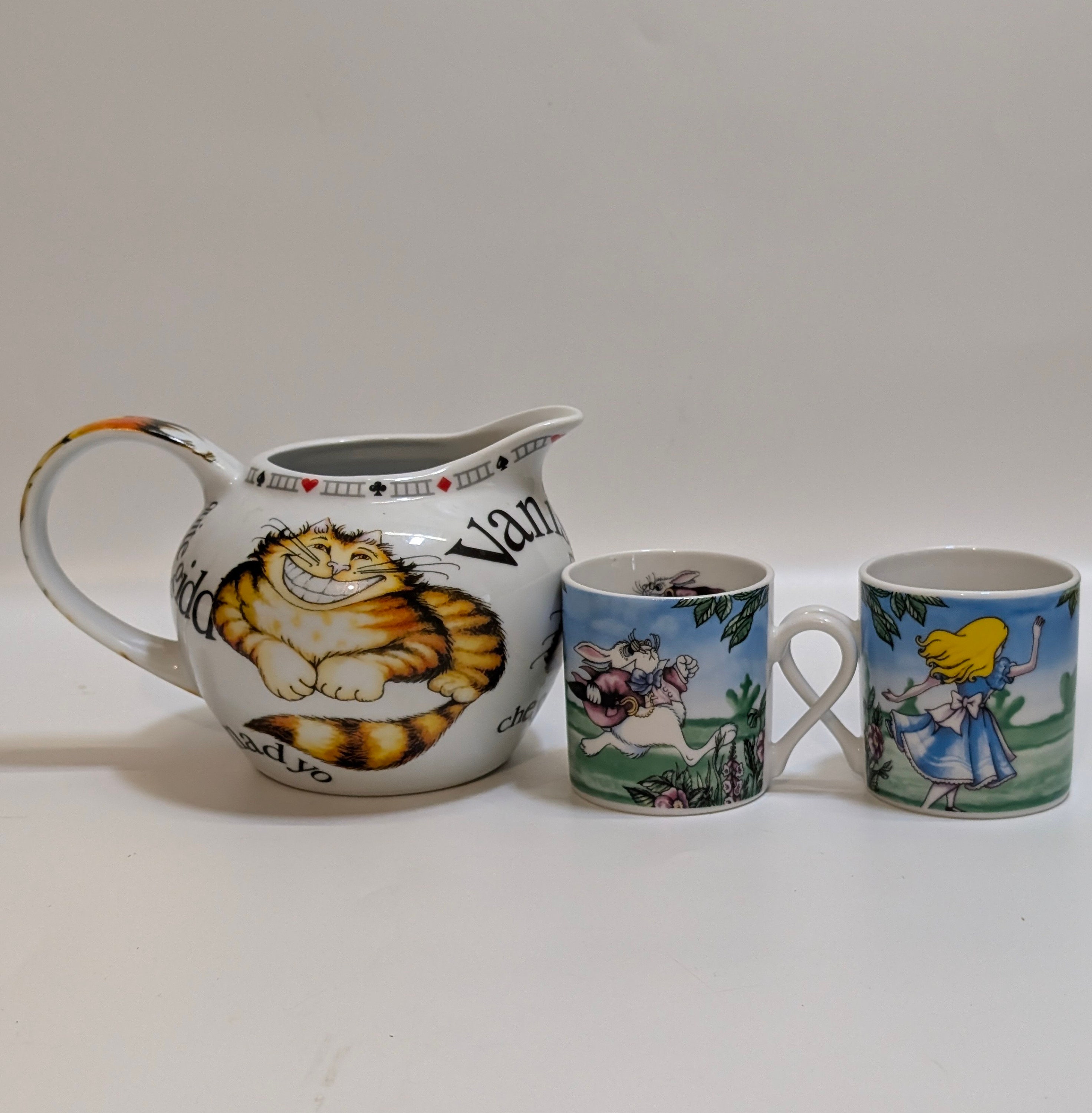 Paul Cardew alice in Wonderland Cafe Cheshire Cat Mad Hatter Creamer ...
