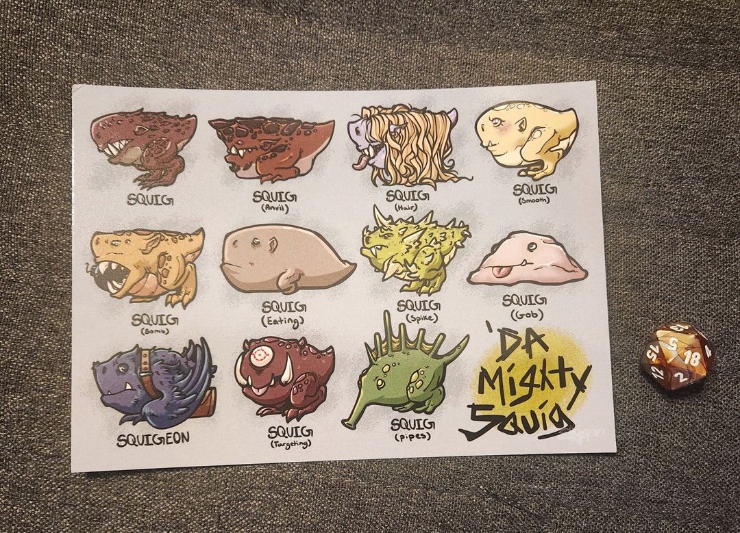 Art Print - Squig Chart - Etsy