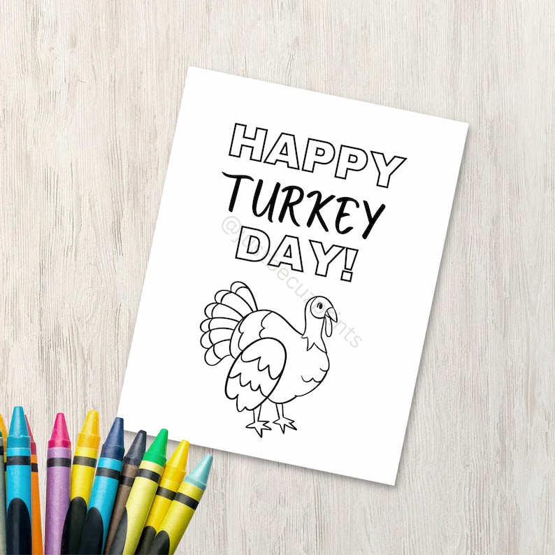 Thanksgiving Happy Turkey Coloring Sheet Thanksgiving Printable Kids ...