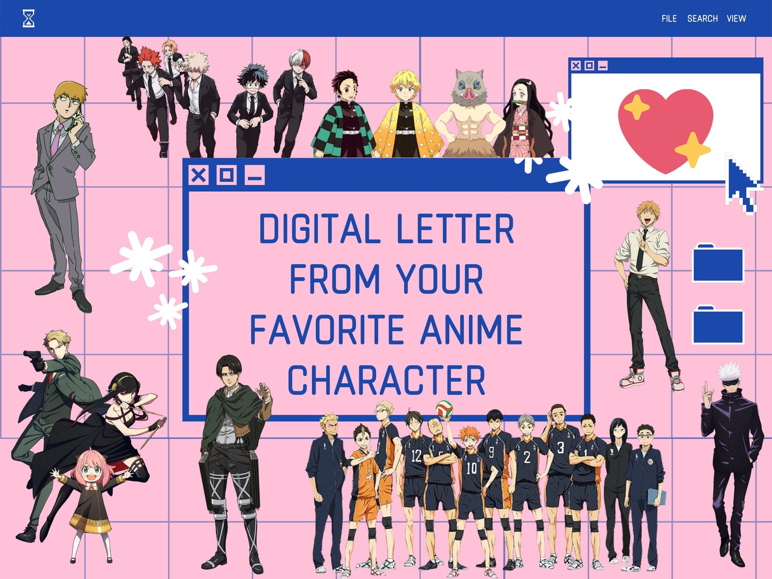 Digital Letter From Your Favorite Anime Character - Etsy