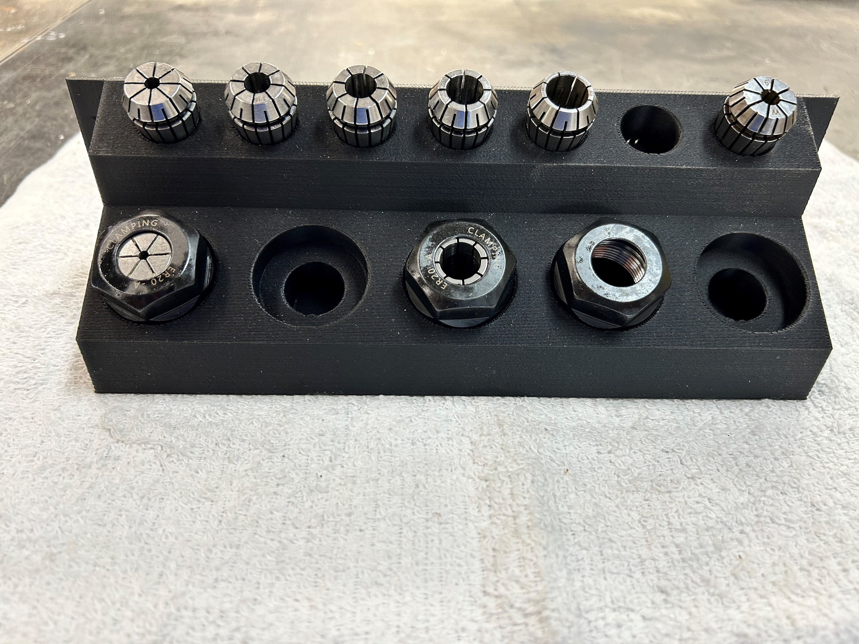 Wall Mount ER20 Collet and Collet Nut Holder - Etsy