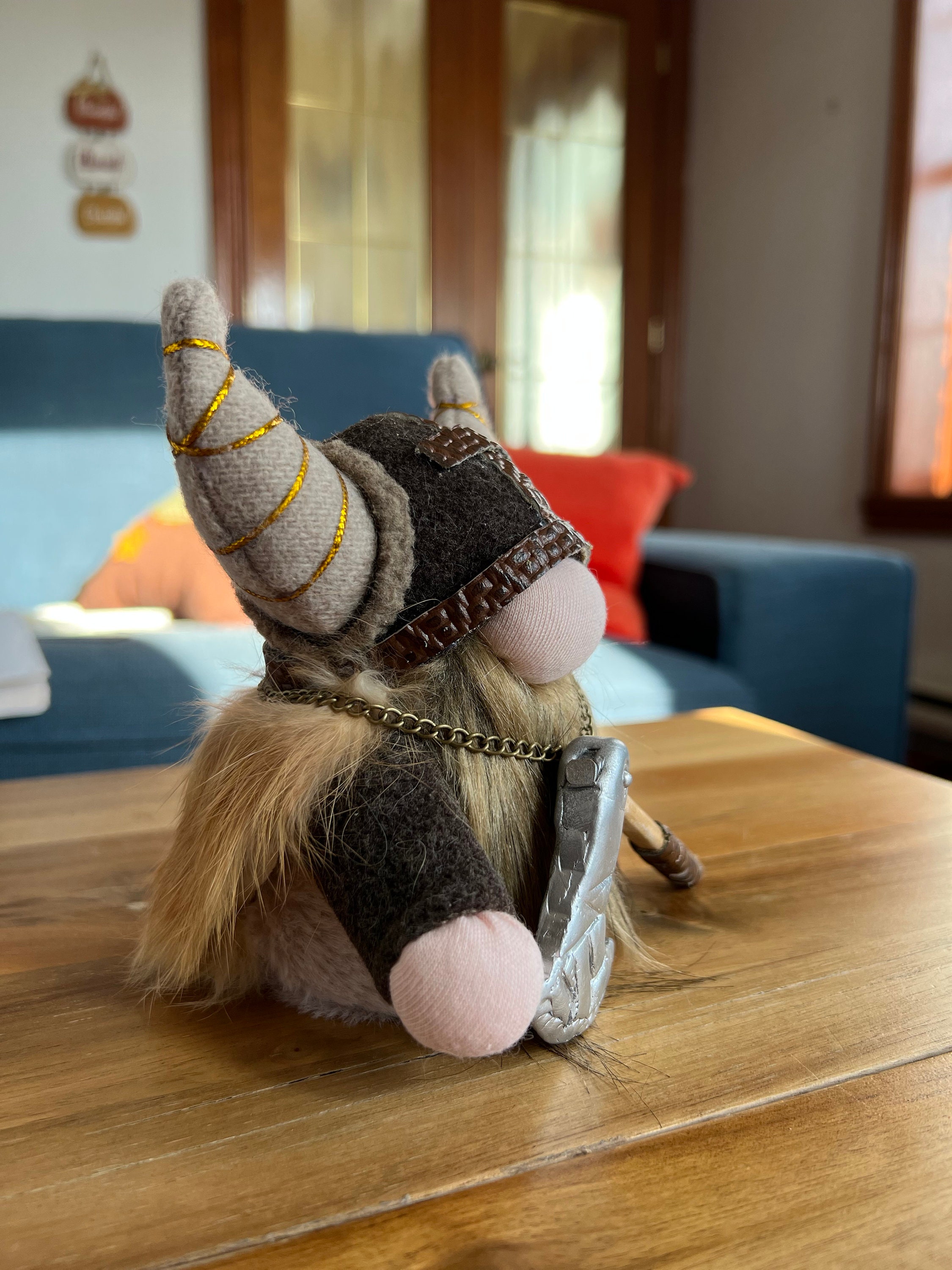 Mini Warrior Viking Gnome Textile Gnomes Decoration Decor Art Fabric ...