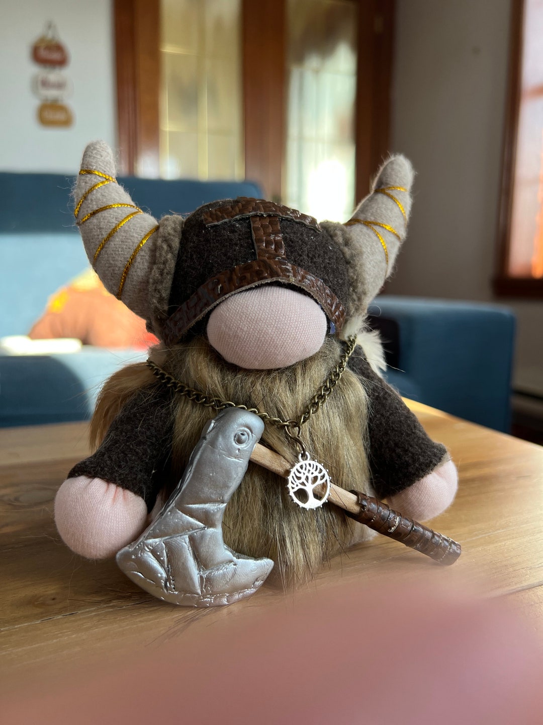 Mini Warrior Viking Gnome Textile Gnomes Decoration Decor Art Fabric ...