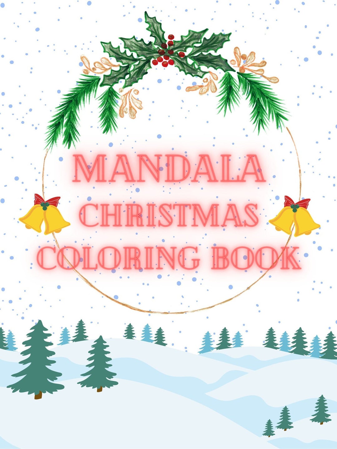 Mandala Christmas Coloring Pages - Etsy