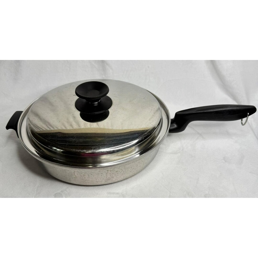 Vintage Permanent Multi Core 5-ply Stainless Steel Skillet With Lid ...