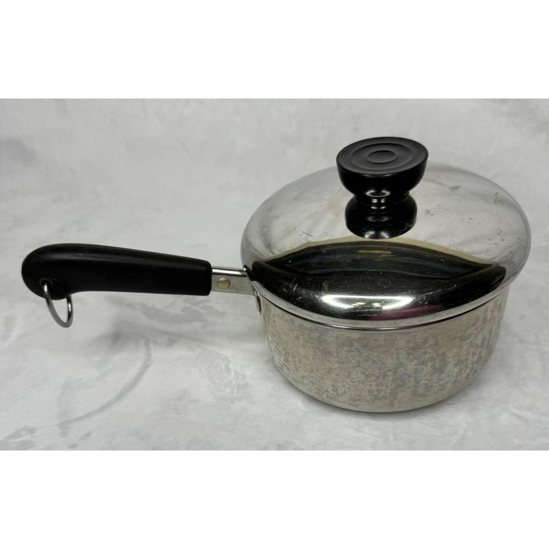 Revere Ware Stainless Tri Ply Disc Clad Bottom 1 QT Saucepan Lid ...