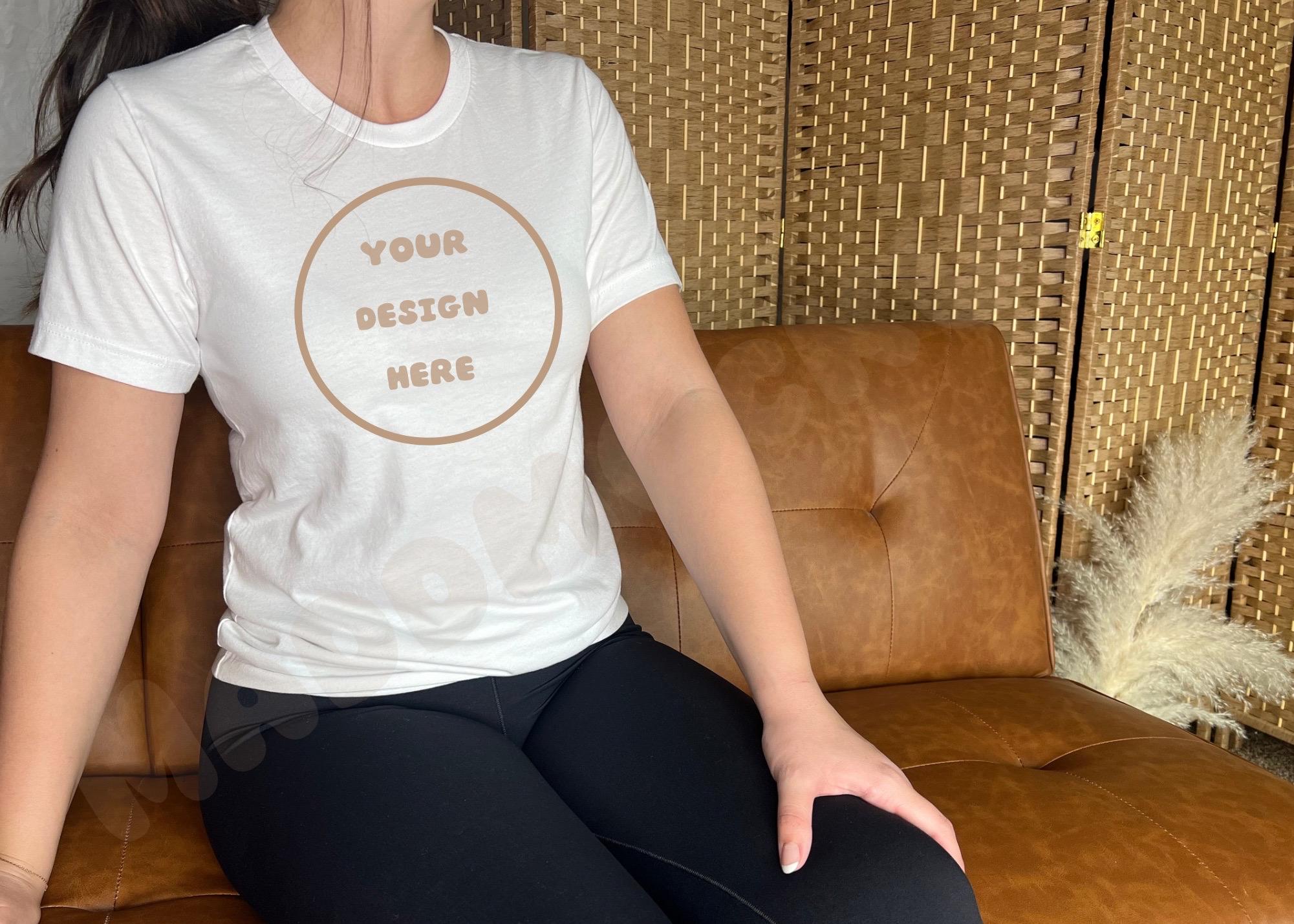 White T Shirt Mockup Digital Creation Print on Demand Mockup White T ...