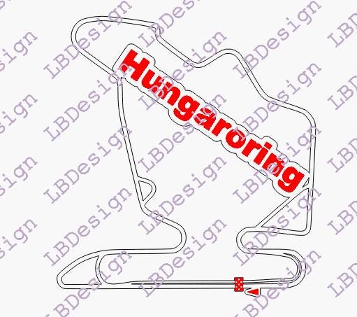 Hungaroring Race Track Digital Download for Laser Cutting, Engraving ...