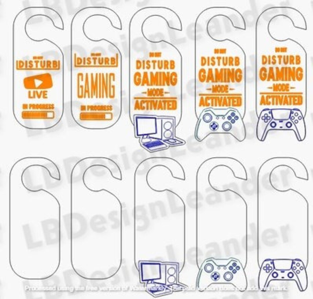 Epic Gaming and LIVE Video Door Hangers for Bedroom, Office, or Play ...