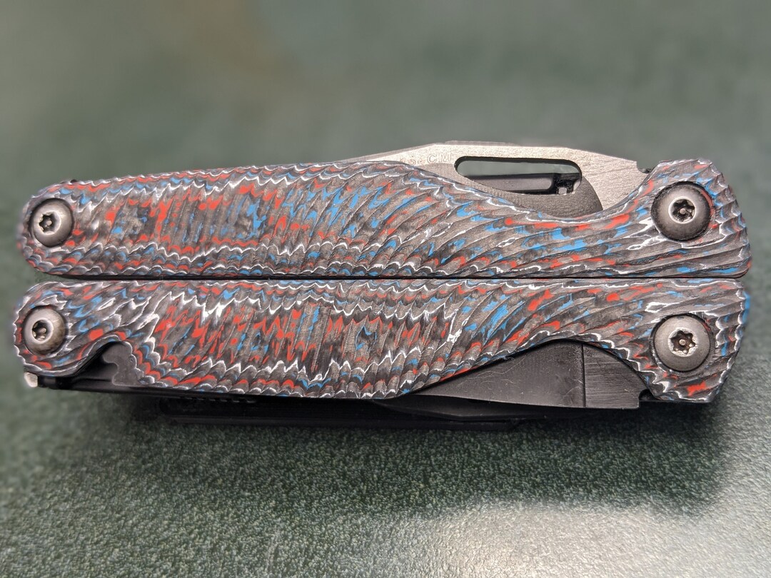 SCALES ONLY Leatherman Charge Scales-fat Carbon Nebula 3D Texture torx ...