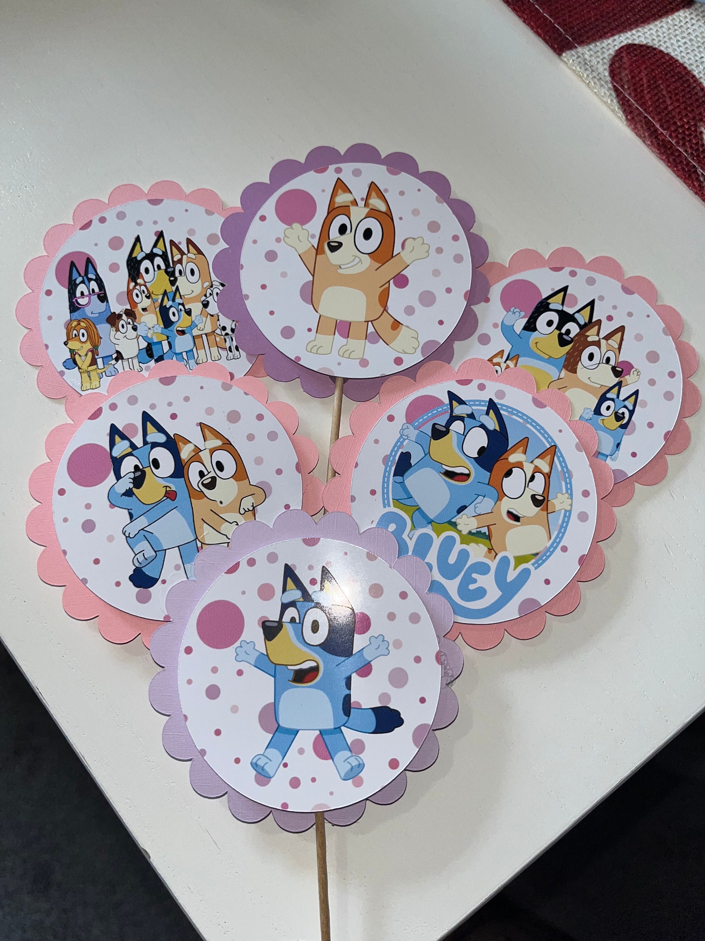 Bluey Cupcake Toppers, Bluey Party Decoration , Bluey First Birthday ...