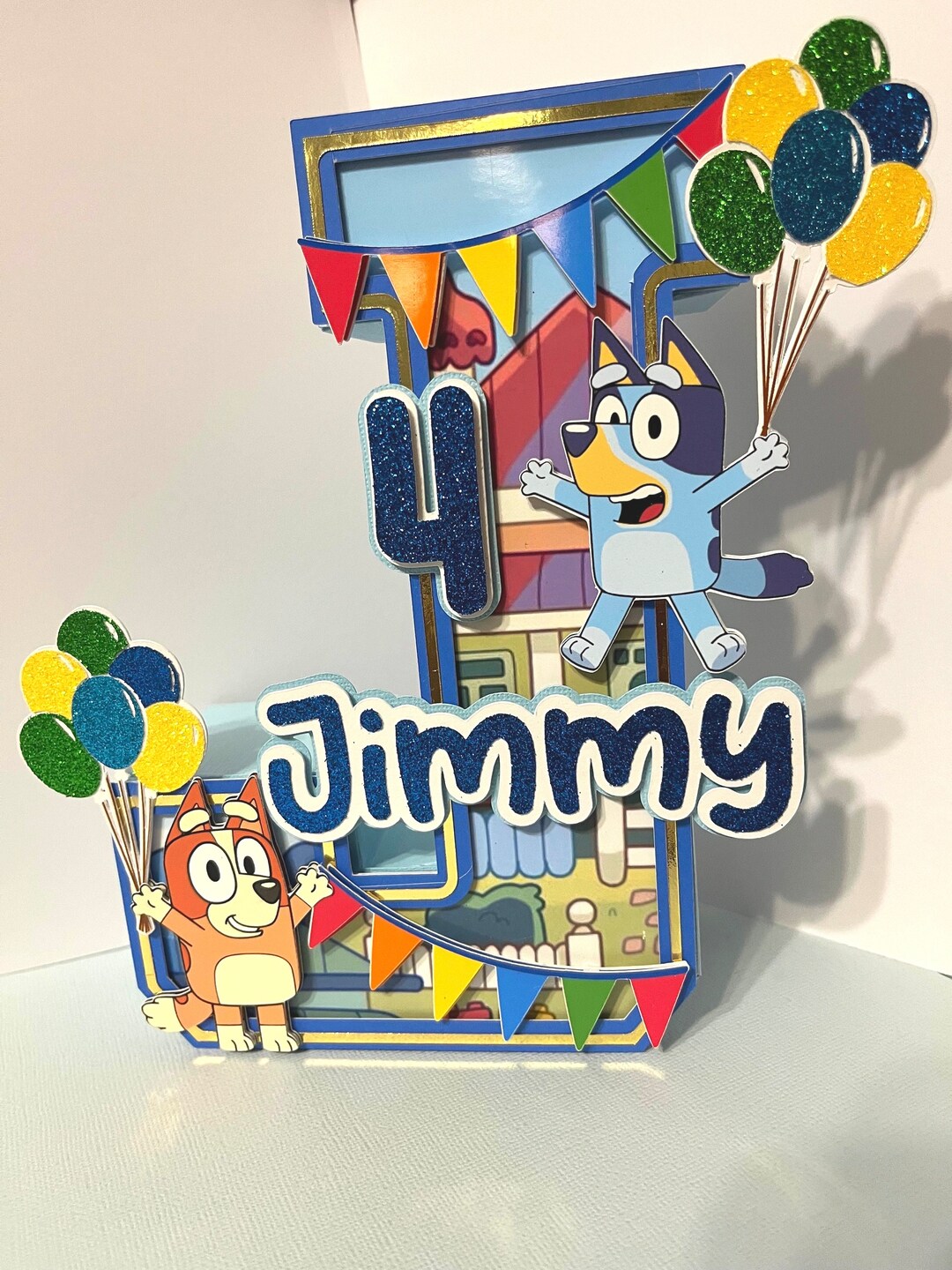 Bluey 3D Letters, Bluey Paper 3D Letter, Bluey Decoration for Boy ...
