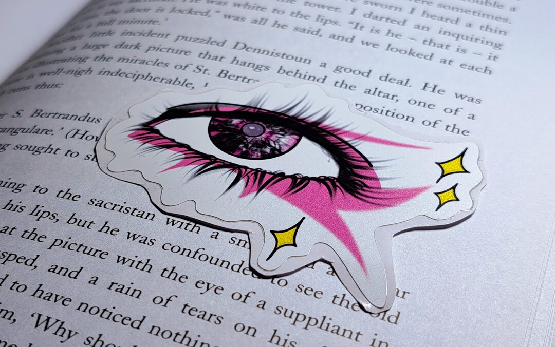Eye Vinyl Sticker - Pink Graphic Liner - Sparkle - Anime Sticker - Etsy
