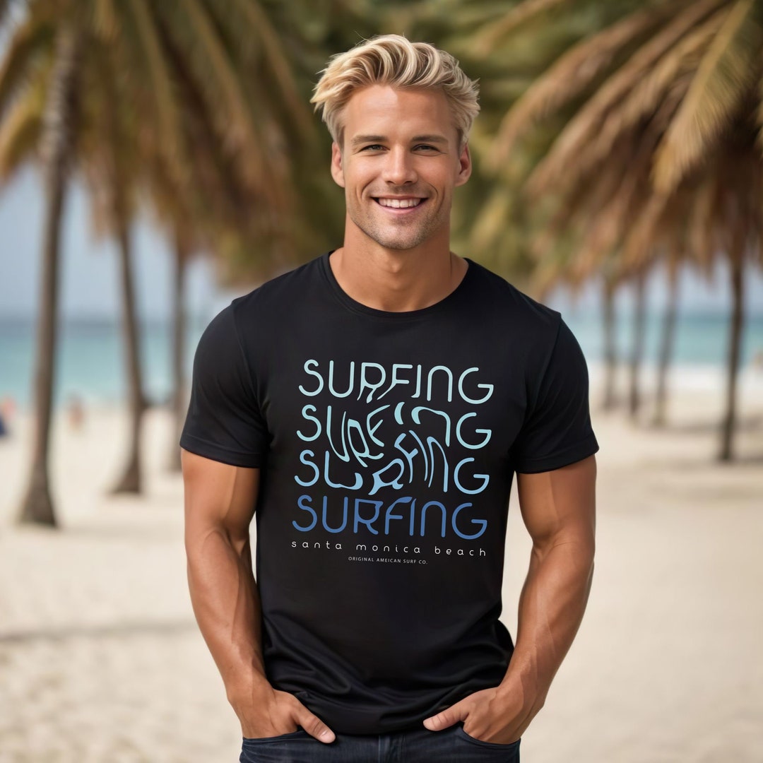Surfing Trendy Beach Gift for Him Workout Hawaii Unisex Garment-dyed T ...