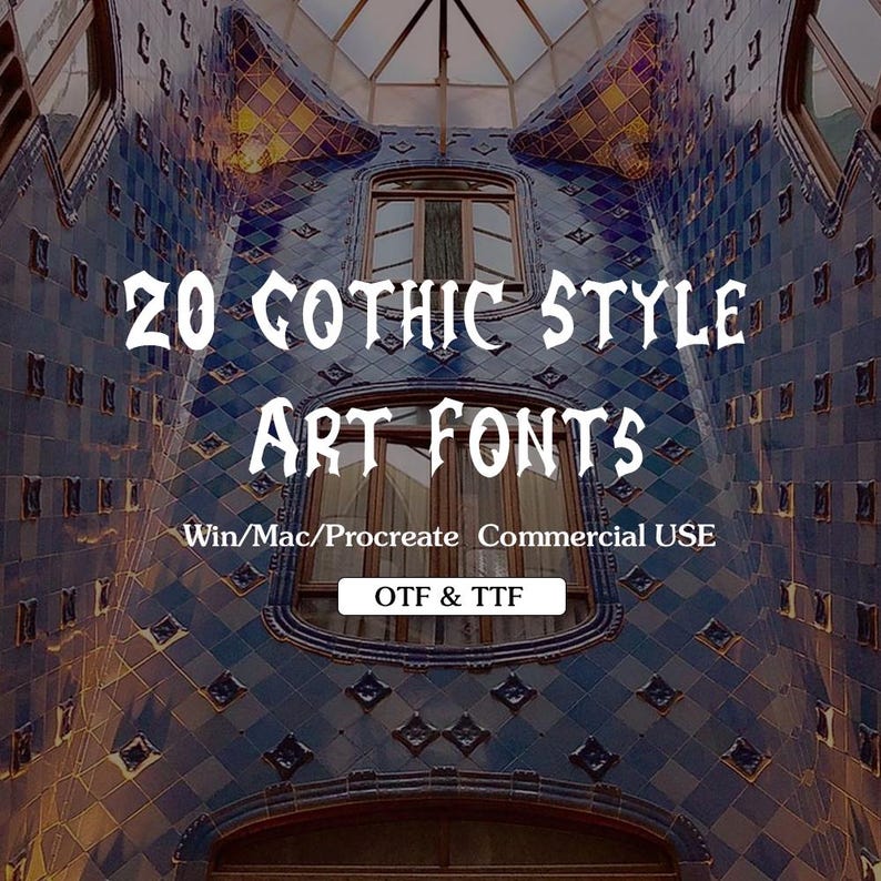 Gothic Dark Font Bundle, Designer OTF/TTF, LOGO Design Font ...