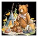 Woodland Warrior Bears Digital Clipart - Camping Bear Clipart - Bear ...