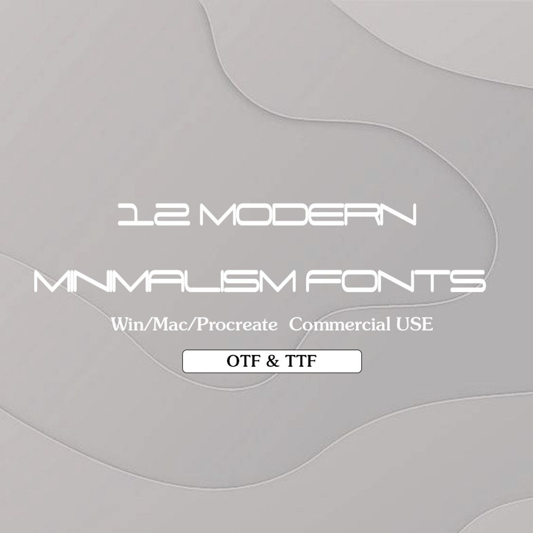 Modern Minimalist Font Bundle, Vintage and Tattoo Font, Old Fashion ...
