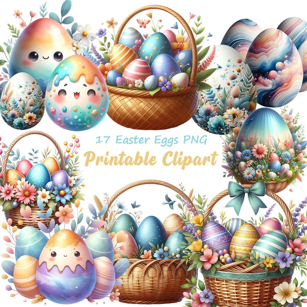 Easter Egg Artistry Clipart PNG, Springtime Graphics Clipart, Easter ...