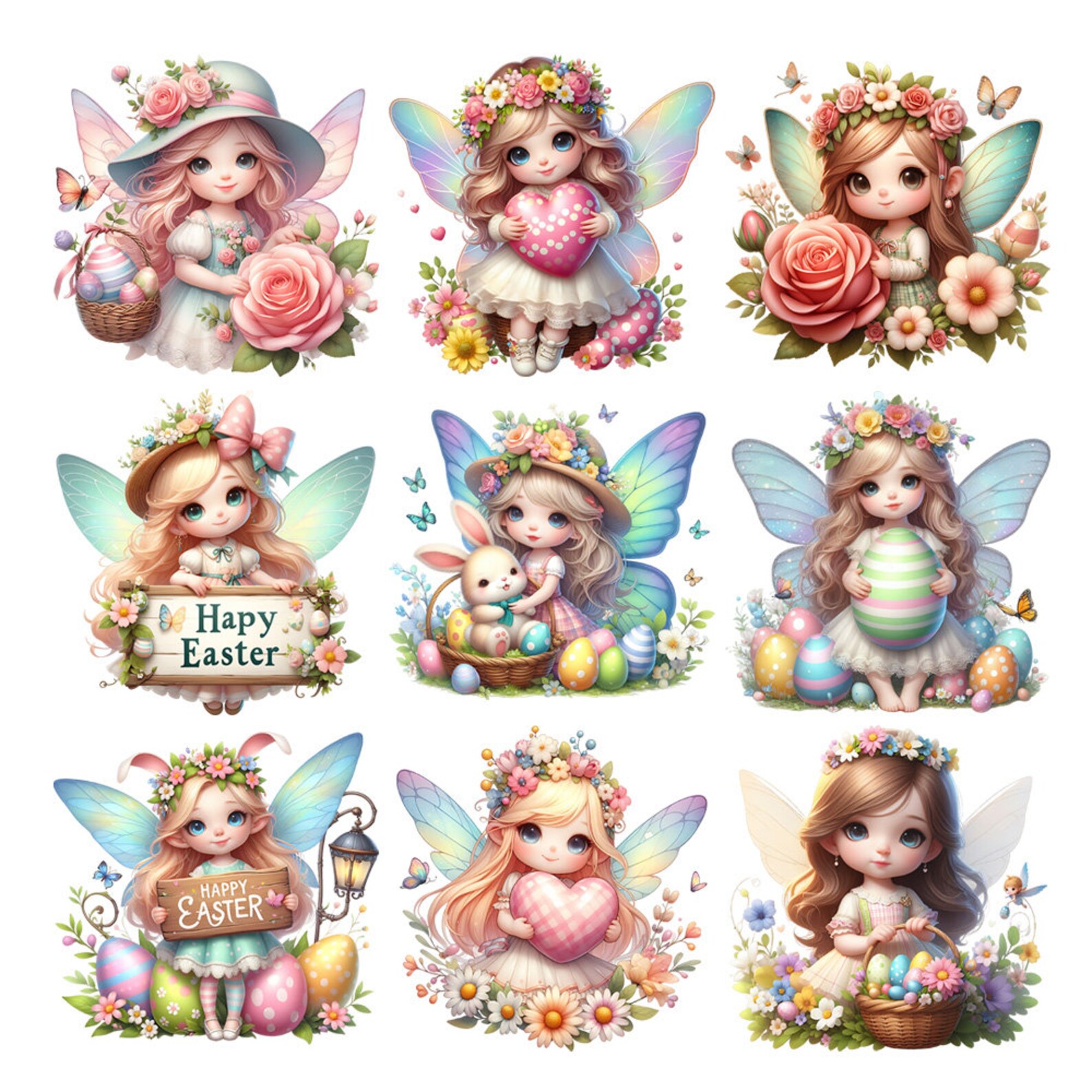 Easter Baby Elfin Clipart PNG, Watercolor Easter Clipart, Cute Baby ...