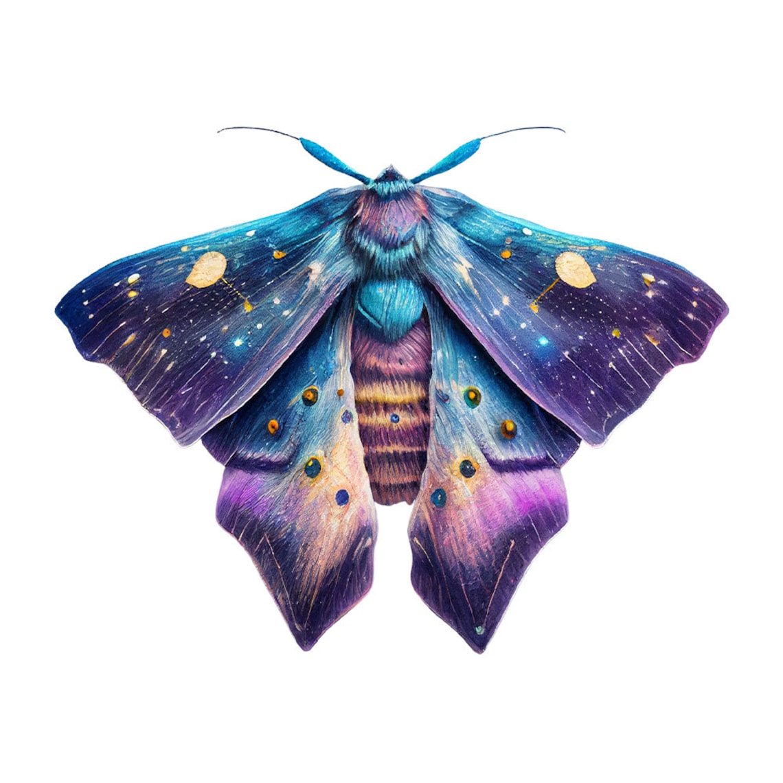 Dark Magic Moth Clipart, Gorgeous Butterfly Fantasy PNG Clipart ...