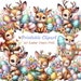 Easter Deer Clipart PNG, Watercolor Easter Clipart, Cute Baby Deer ...