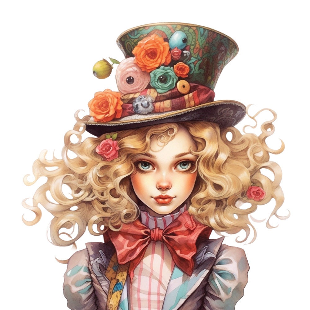 Alice Wonderland Clipart, Fairy Tale World PNG, Alice Magic Party Easter Rabbit Art, Transparent ...