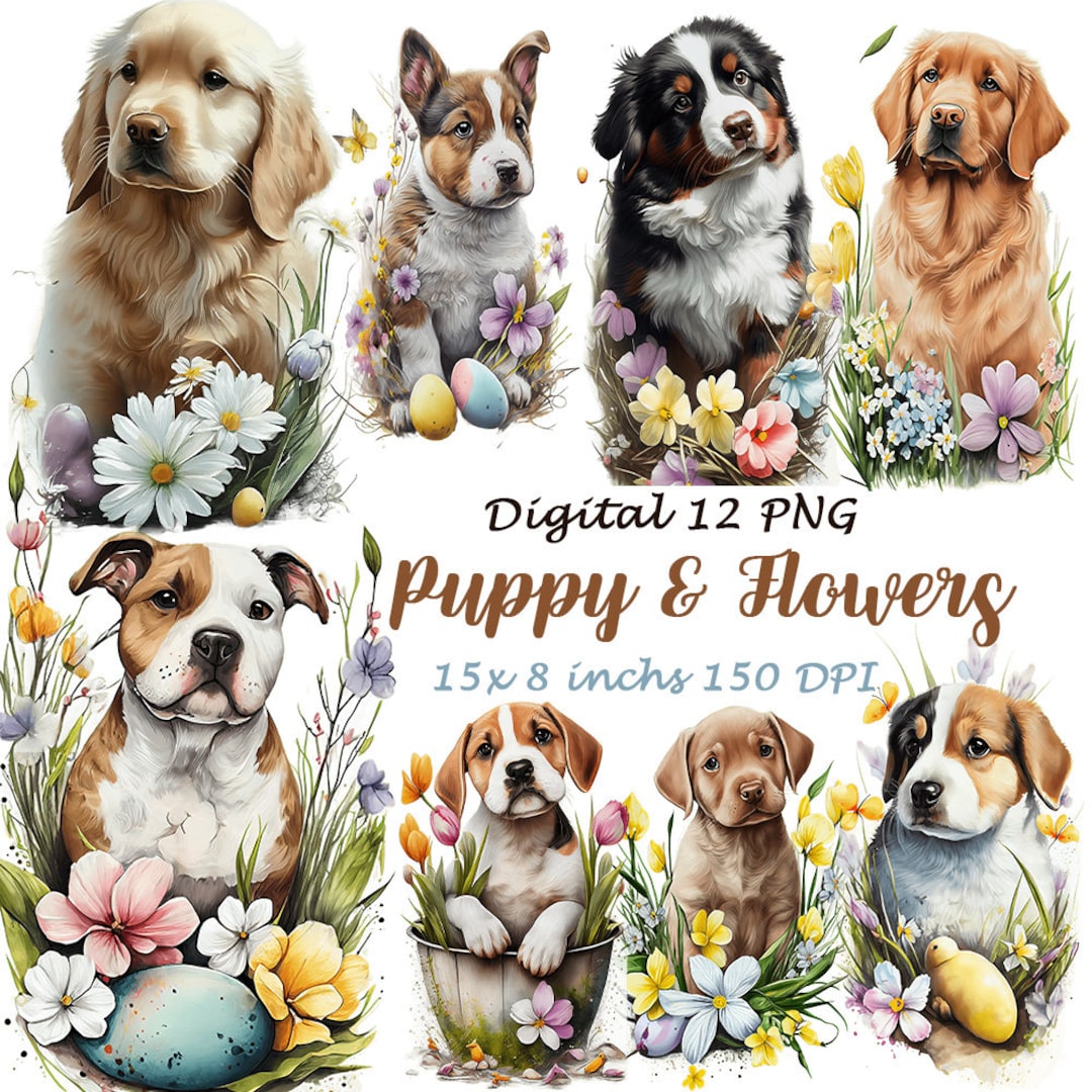 Watercolor Dog Clipart, Puppy PNG, Cute Poppy Clipart, Goodnotes ...