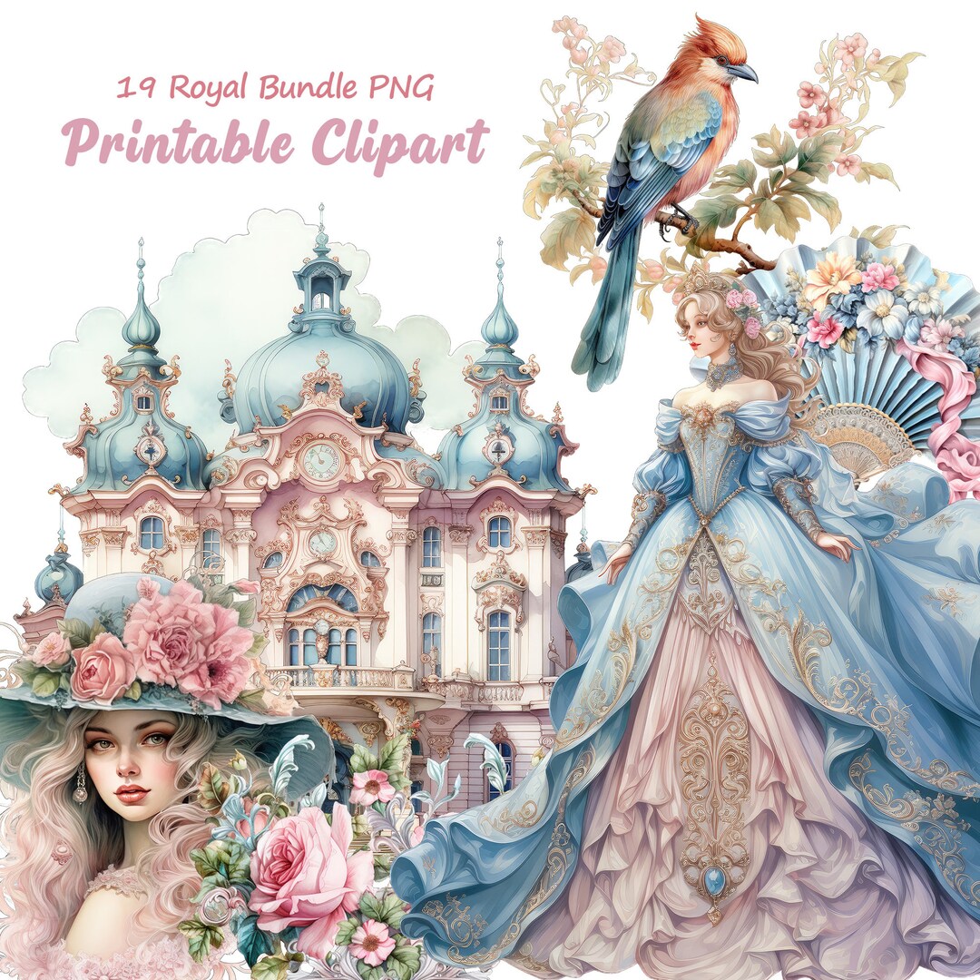 Watercolor Princess Clipart, Royal PNG Set (digital Download) - Etsy