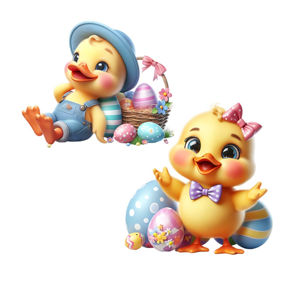 Watercolor Easter Ducks Clipart, Baby Animals PNG (digital Download) - Etsy