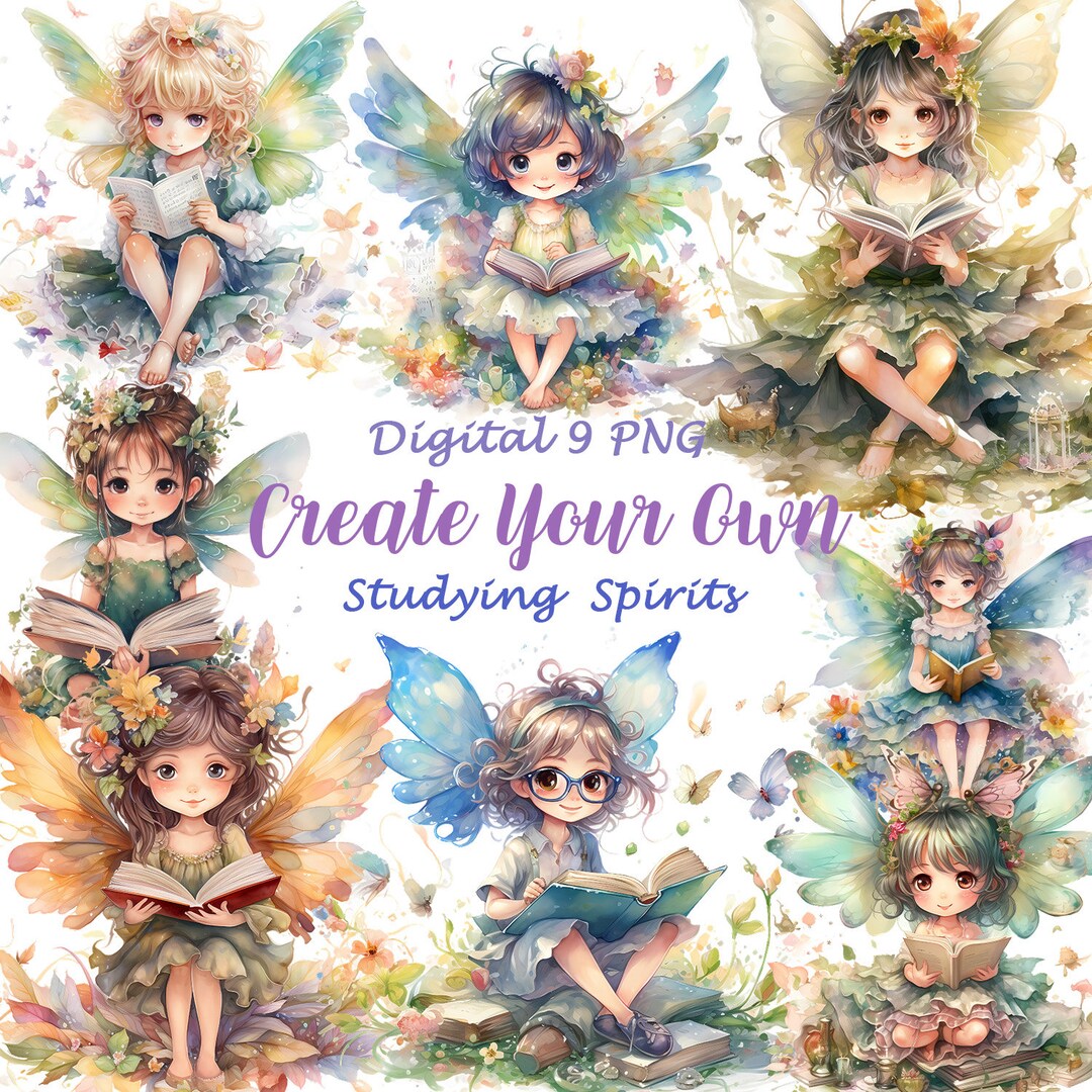 Watercolor Forest Elf Princess Clipart, Fairy Tale Clipart, Cute Kid ...