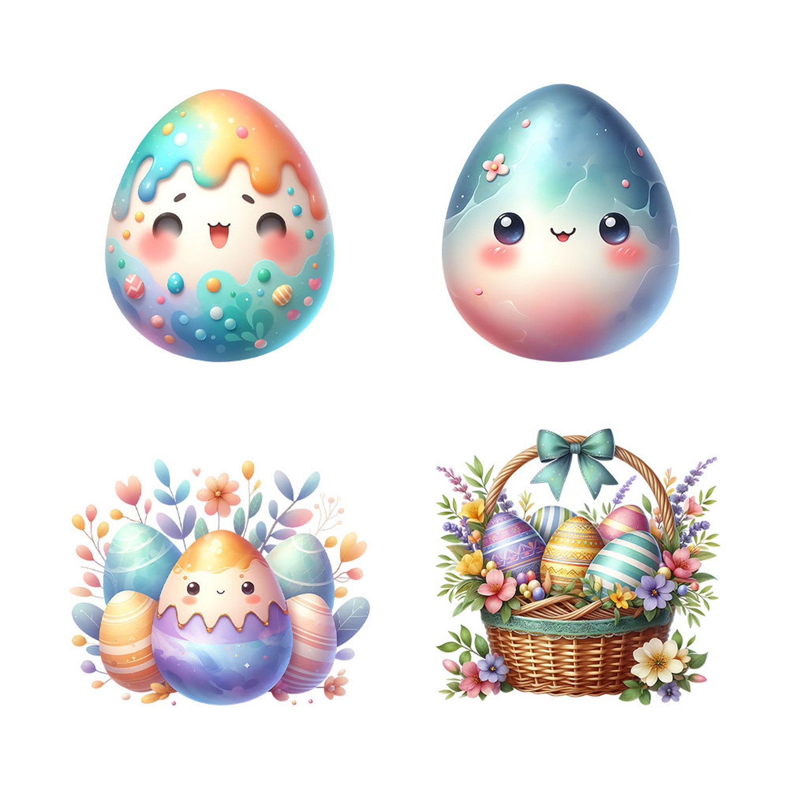 Easter Egg Artistry Clipart PNG, Springtime Graphics Clipart, Easter ...