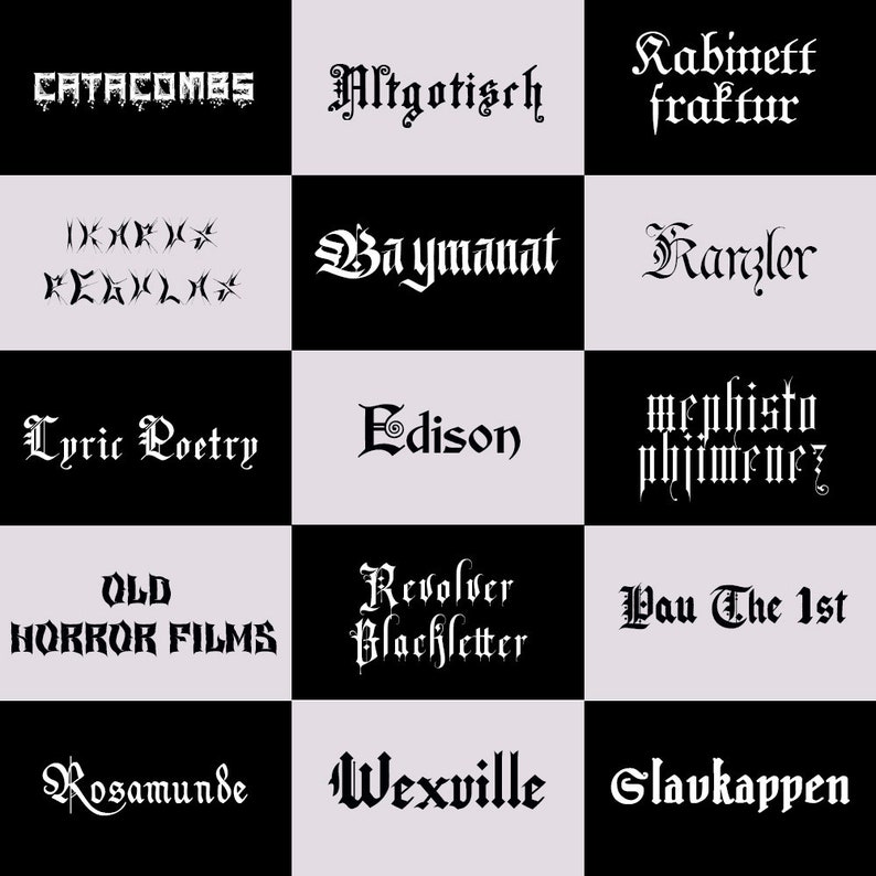 40+ Gothic Font Bundle, Commercial Use (TTF/OTF) (digital Download) - Etsy