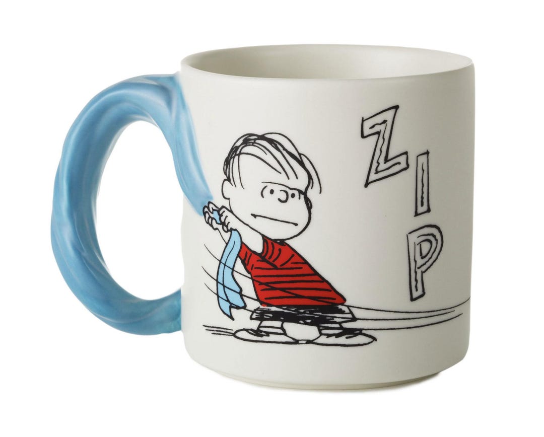 UNIQUE PEANUTS Snoopy Linus Blue Blanket 3D Handle Mug - Etsy