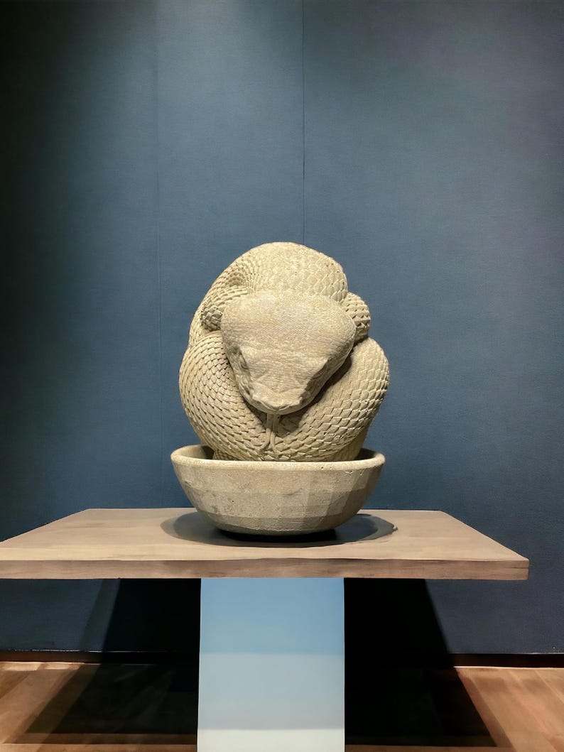 Snake Statue - Concrete Statuary Decor - Lawn & Garden Art - Outdoor ...