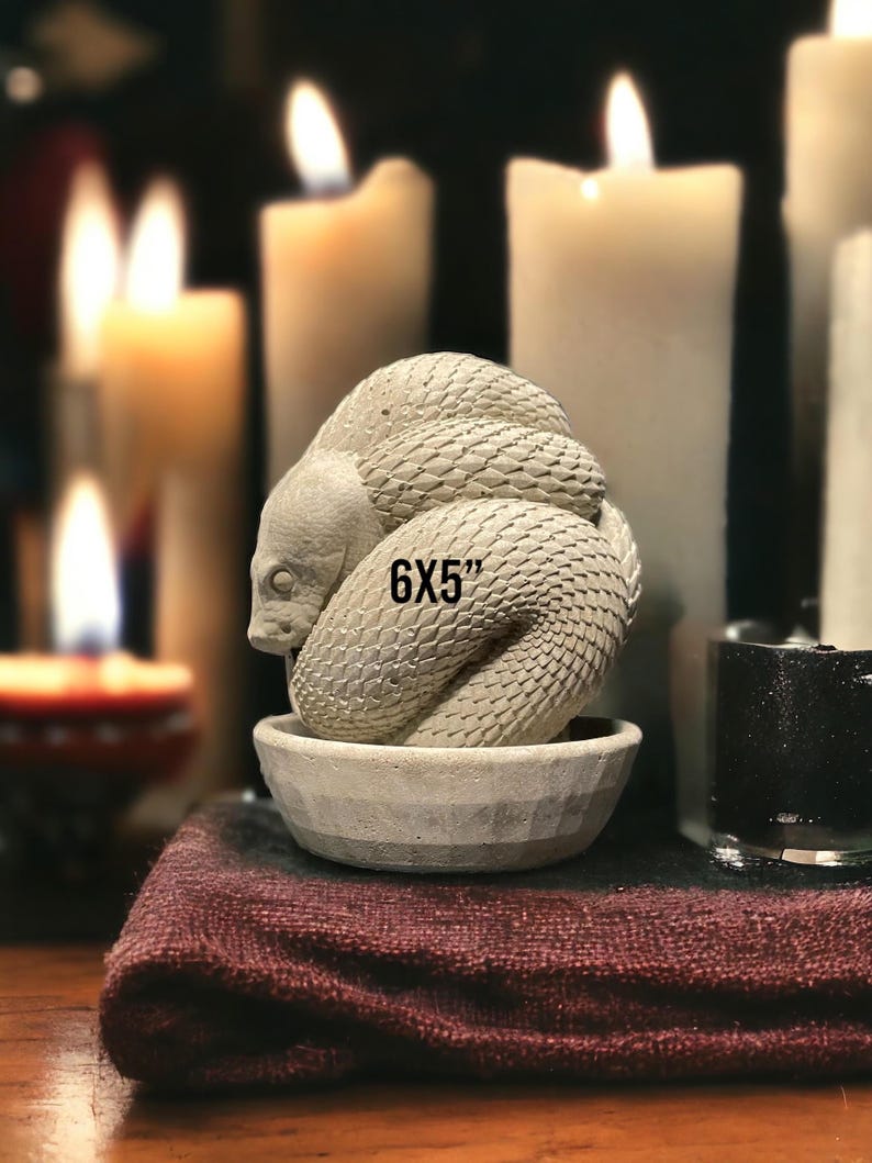 Snake Statue - Concrete Statuary Decor - Lawn & Garden Art - Outdoor ...