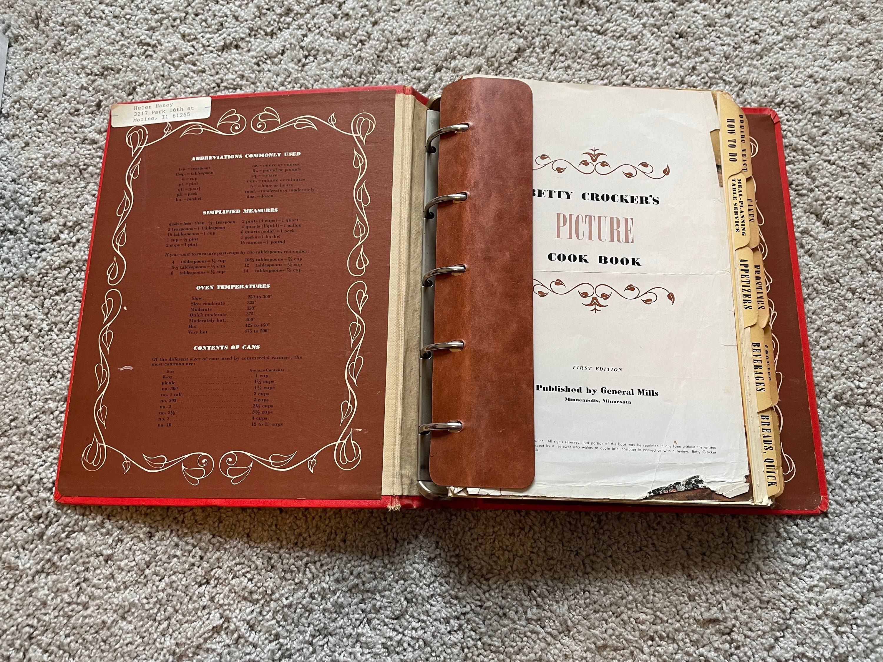 Betty Crockers Picture Cook Book Rare First Edition First Printing 1950 ...
