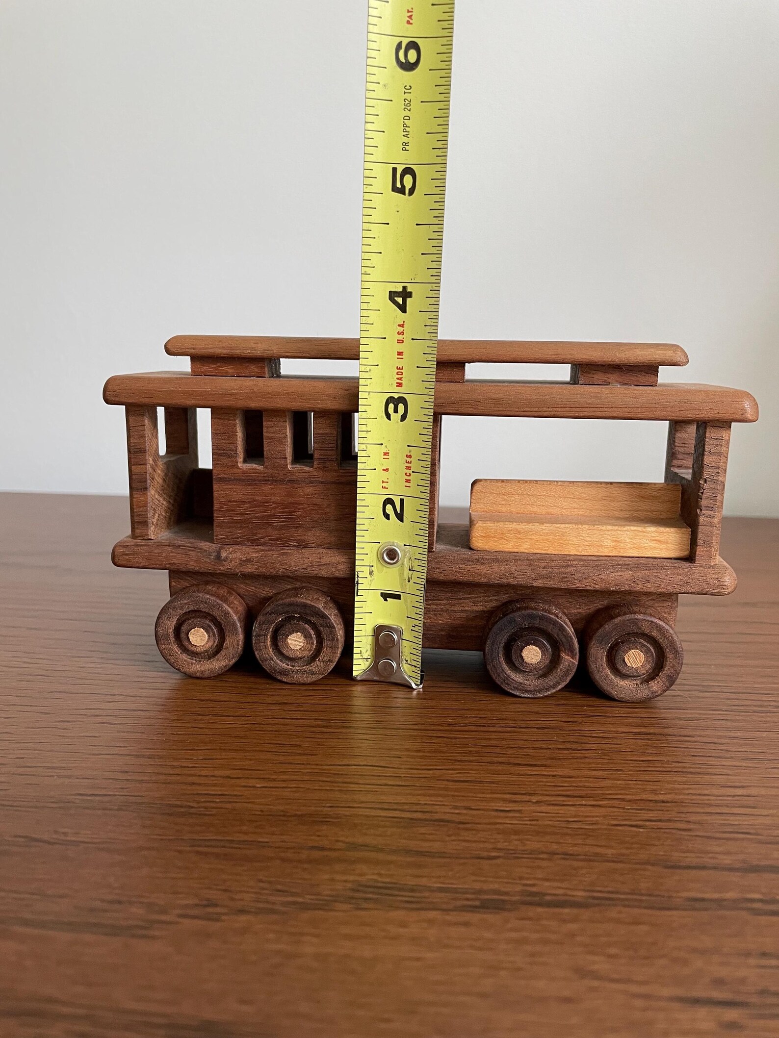Walnut Wood Train Caboose Trolley Handmade Toy or Display Piece - Etsy