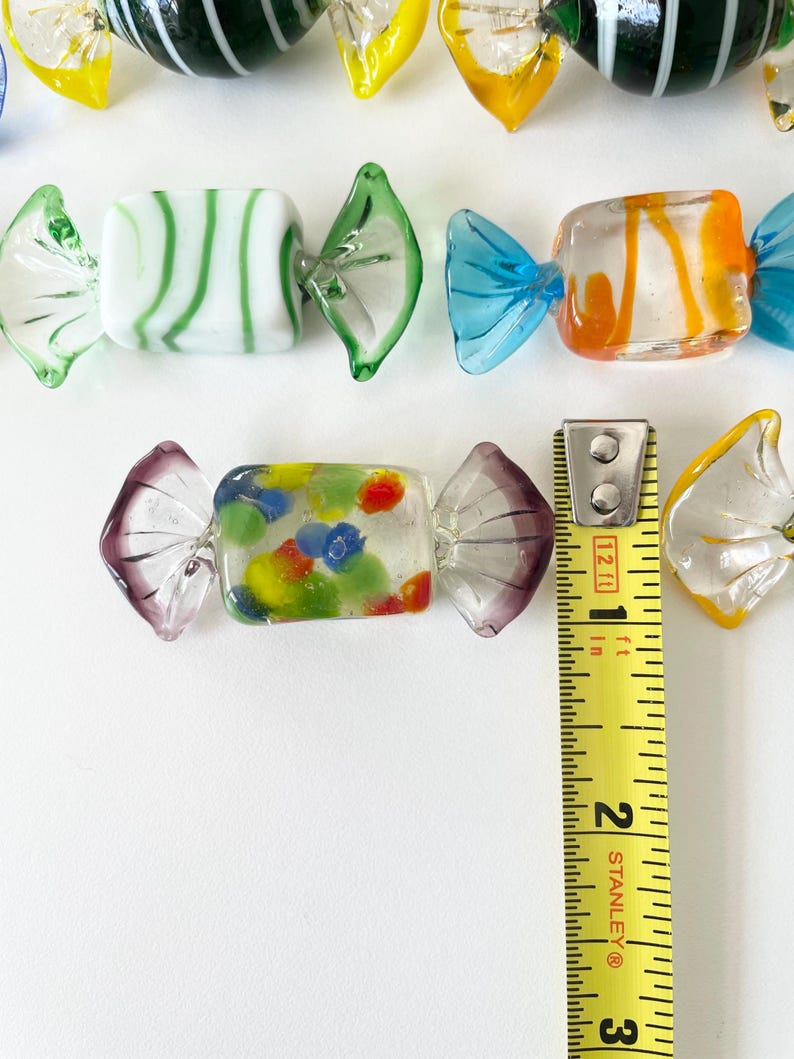 Vintage Murano Glass Wrapped Candy Set of 38 Pieces Murano Glass Candy Holiday Decorations Multi ...