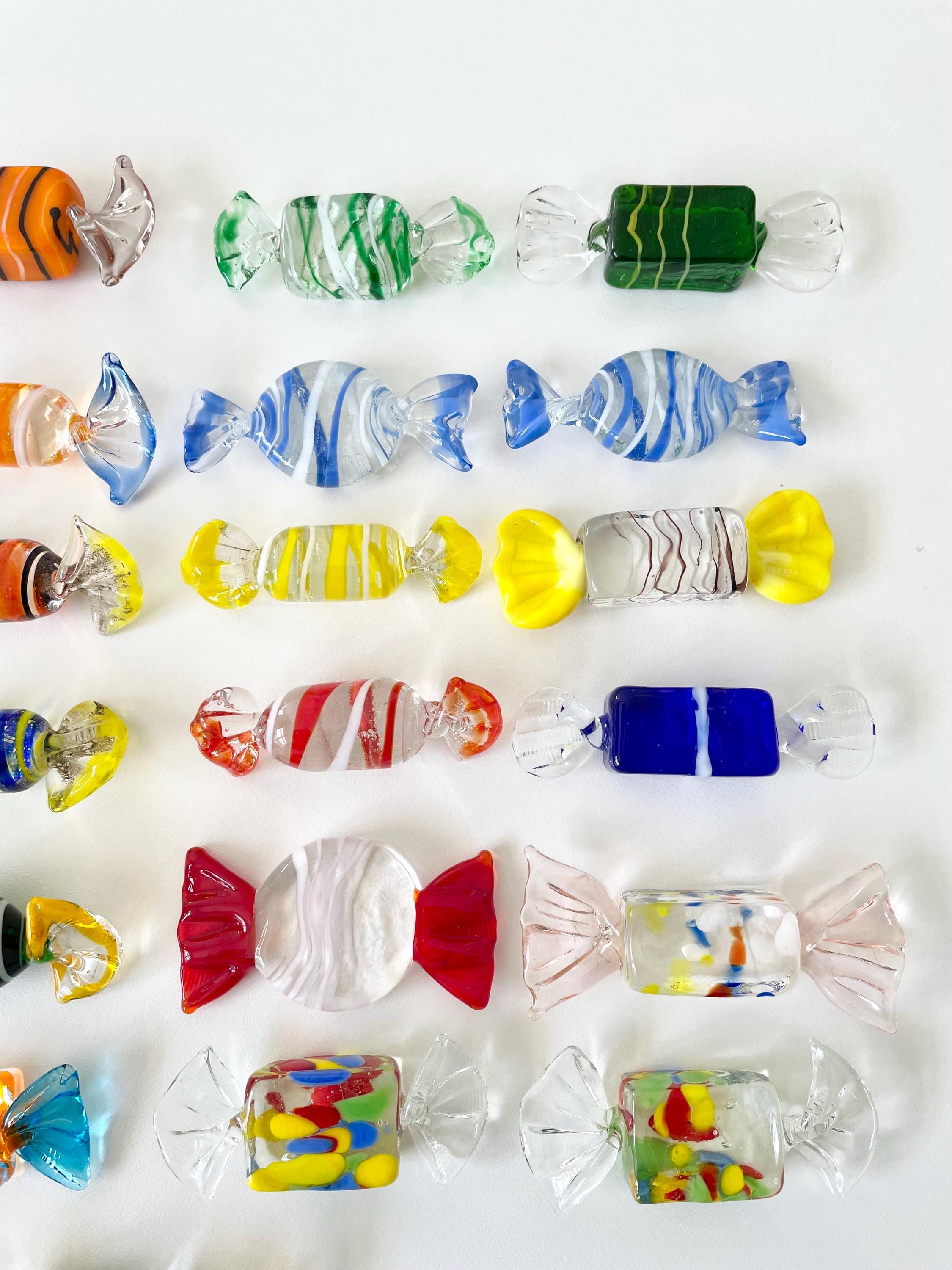 Vintage Murano Glass Wrapped Candy Set of 38 Pieces Murano Glass Candy ...