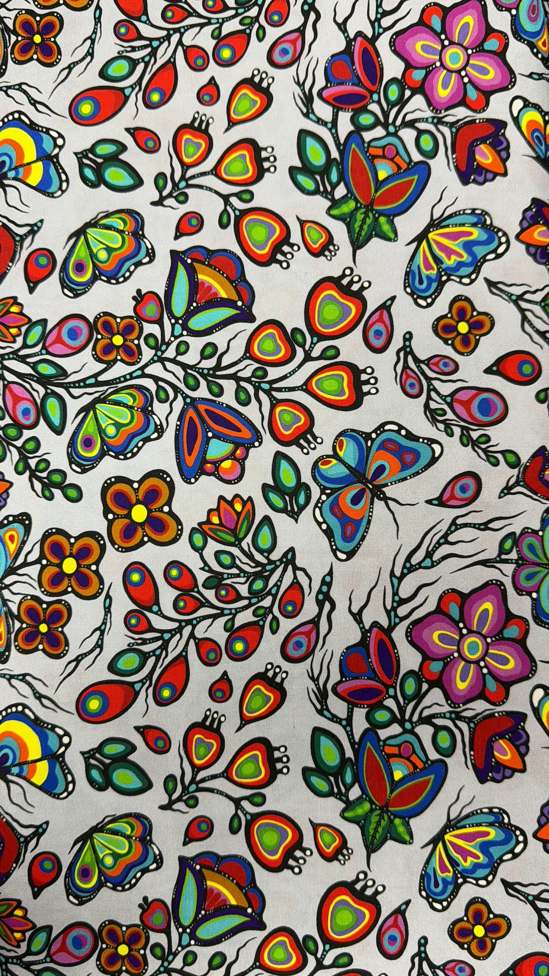 Jackie Traverse Ojibway Florals Cotton 60" Wide- First Nations Fabric ...