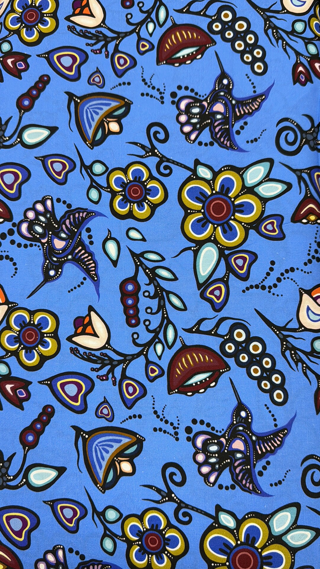 Jackie Traverse Ojibway Florals Cotton 60" Wide- First Nations Fabric ...